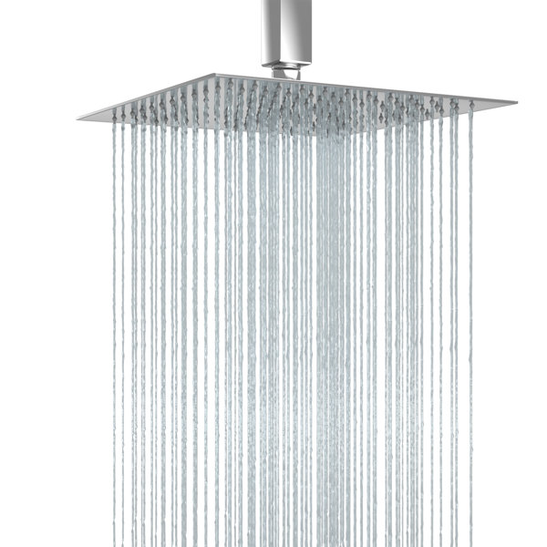 Logmey 10 Inch Square Ceiling-mount Waterfall Full Body Coverage ... Logmey 10 Inch Square Ceiling-mount Waterfall Full Body Coverage ...